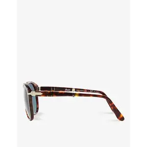 Persol Po0714 Acetate Aviator Sunglasses - Brown