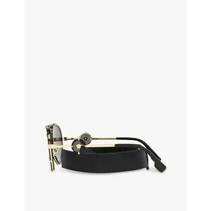 Versace Ve2232 Aviator Sunglasses - Black