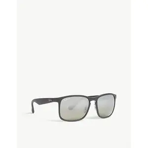 Ray-ban Chromance Square-frame Sunglasses - Black