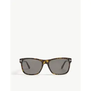 TOM FORD Tortoiseshell Rectangle Sunglasses - Brown