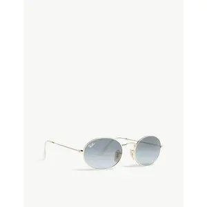 Ray-ban Oval-frame Sunglasses - Gold