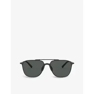 Giorgio Armani Steel Square-frame Sunglasses