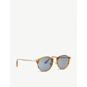 Persol Havana Phantos Round-frame Sunglasses - Brown