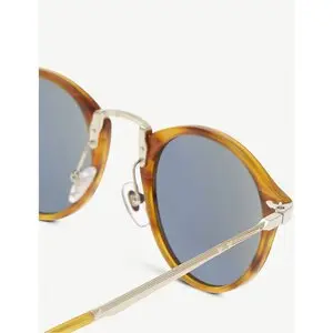 Persol Havana Phantos Round-frame Sunglasses - Brown