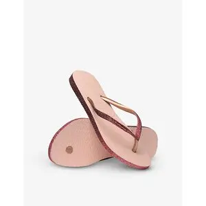 Havaianas Slim Sparkle Ii Rubber Flip Flops - Pink