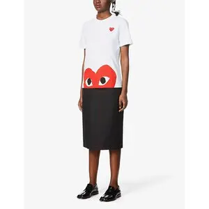 Play Comme Des Garcon Comme Des Garçons Play Big Heart Appliqué T-shirt