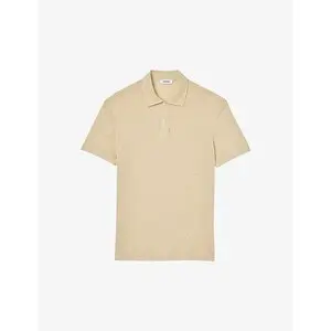 Sandro Beach Marled Regular-fit Linen Polo Shirt M Naturels