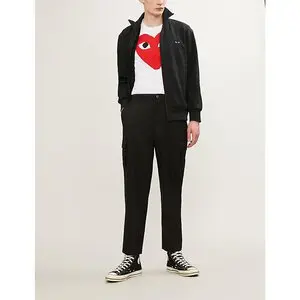 Play Comme Des Garcon Heart Logo Cotton-jersey T-shirt - White