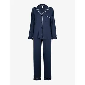 Eberjey Gisele Jersey Pyjama Set - Navy/ivory