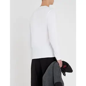 Polo Ralph Lauren Crewneck Long-sleeved Cotton-jersey T-shirt - White