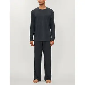 Derek Rose Marlowe Stretch-modal Pyjama Bottoms - Anthracite