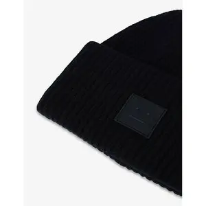 Acne Studios Face Logo-patch Wool Beanie