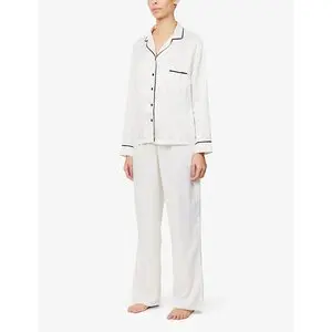 Bluebella Claudia Relaxed-fit Satin Pyjamas - Cream