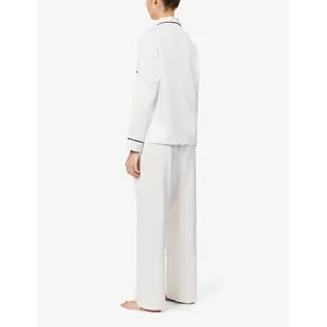 Bluebella Claudia Relaxed-fit Satin Pyjamas - Cream