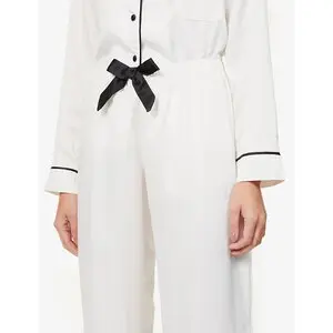 Bluebella Claudia Relaxed-fit Satin Pyjamas - Cream