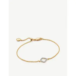 Monica Vinader Mini Riva Kite Diamond Bracelet - 18 Ct Gold