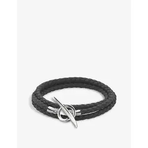 SHAUN LEANE Quill And Leather Bracelet - Sterling Silver