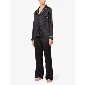 Bluebella Claudia Satin Pyjama Set - Black
