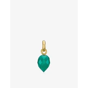 Monica Vinader 18ct Gold-plated Vermeil And Onyx Pendant Charm - Green Onyx