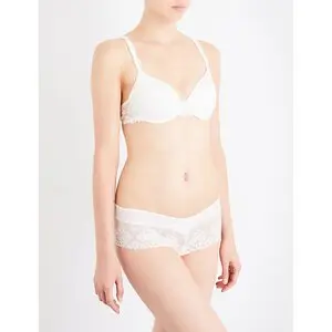 Chantelle Champs Elysées Embroidered Balconette Bra - Ivory