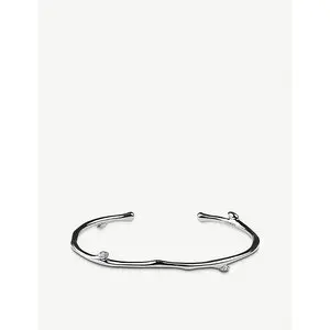 SHAUN LEANE Cherry Blossom Diamond Bangle - Silver