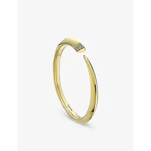 SHAUN LEANE Tusk Diamond Vermeil Bracelet - Yellow Gold Vermeil