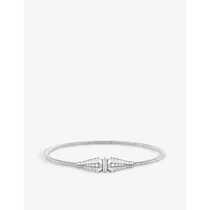 Boucheron Jack De Single 18ct White-gold And Diamond Bracelet - Silver