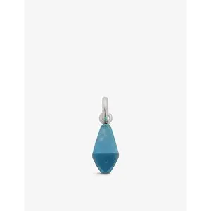 Monica Vinader Geometric Gemstone Turquoise Pendant - Silver