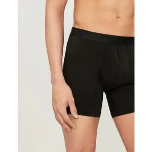 Derek Rose Jack Slim-fit Pima-cotton Trunks - Black
