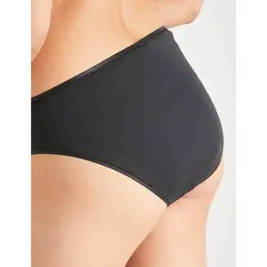 Hanro Seamless Midi Cotton-jersey Briefs - Black