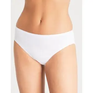 Hanro Seamless Midi Cotton-jersey Briefs - White