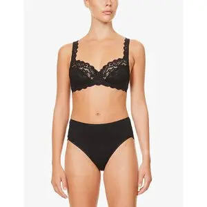 Hanro Moments Stretch-lace Maxi Briefs - Black