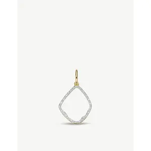 Monica Vinader Riva Hoop Diamond Pendant - Gold