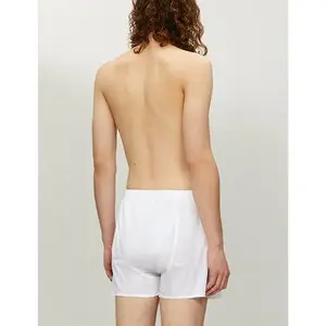 Sunspel Classic Cotton Boxer Shorts - White