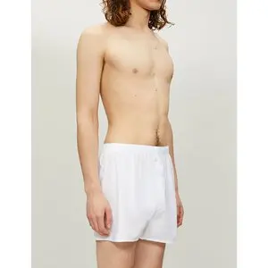 Sunspel Classic Cotton Boxer Shorts - White