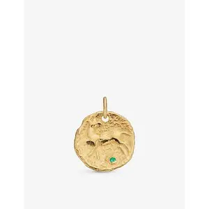 Monica Vinader Siren Large Coin Onyx Pendant - Green