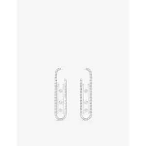 Messika Move 10th 18ct White-gold And Diamond Earrings - White Gold