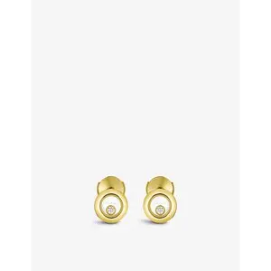 Chopard Happy Diamonds 18ct Yellow-gold And 0.10ct Diamond Earrings - Yellow Gold
