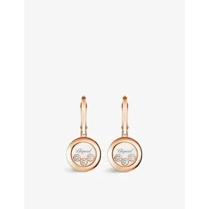 Chopard Happy Diamonds Drop Earrings - Rose Gold