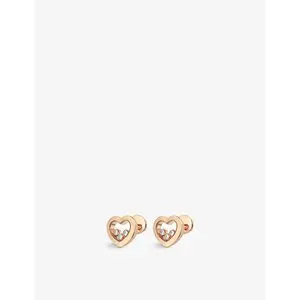 Chopard Happy Diamonds 18ct Rose-gold And Diamond Earrings - Rose Gold