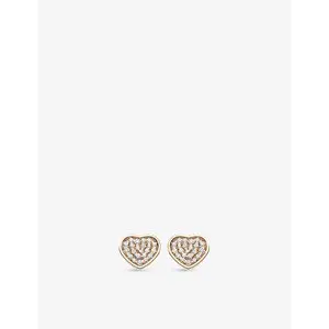 Chopard Happy Hearts Diamond And 18ct Earrings - Rose Gold