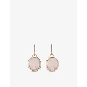 Monica Vinader Siren Wire Rose Quartz Drop Earrings - Rose Gold
