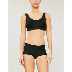 Chantelle Soft Stretch Seamless One-size High-waisted Thong - Black