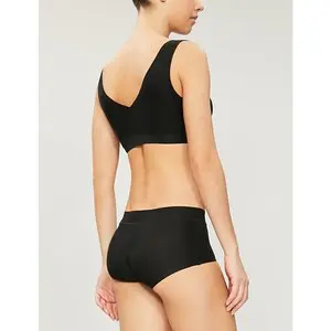 Chantelle Soft Stretch Seamless One-size High-waisted Thong - Black