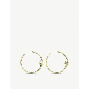 SHAUN LEANE Hook Gold-plated Vermeil Silver Hoop Earrings - Yellow Gold Vermeil