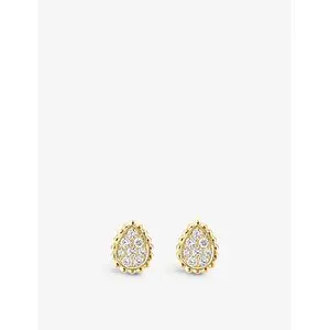 Boucheron Serpent Bohème Diamond Stud Earrings - Gold