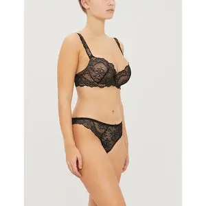 AUBADE Danse Moulded Plunge Lace Bra