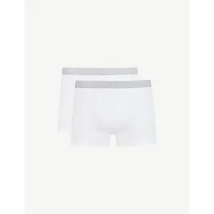Hanro Pack Of Two Cotton Essentials Stretch-cotton Trunks Xl White/grey