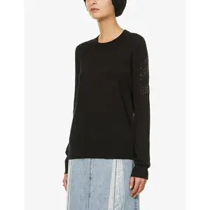 Zadig&Voltaire Miss Rhinestone Arrow Cashmere Sweater