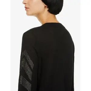 Zadig&Voltaire Miss Rhinestone Arrow Cashmere Sweater